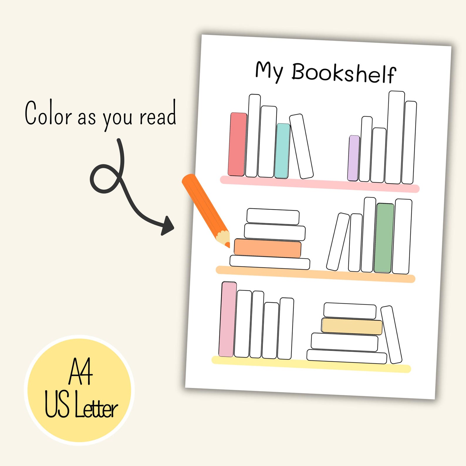 Reading Log for Kids, Book Tracker for Kids, Reading Challenge, Kids ...