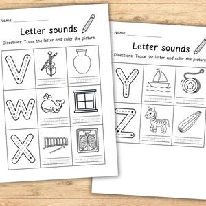 Printable Alphabet Letter Sounds Worksheets, Tracing Handwriting ...