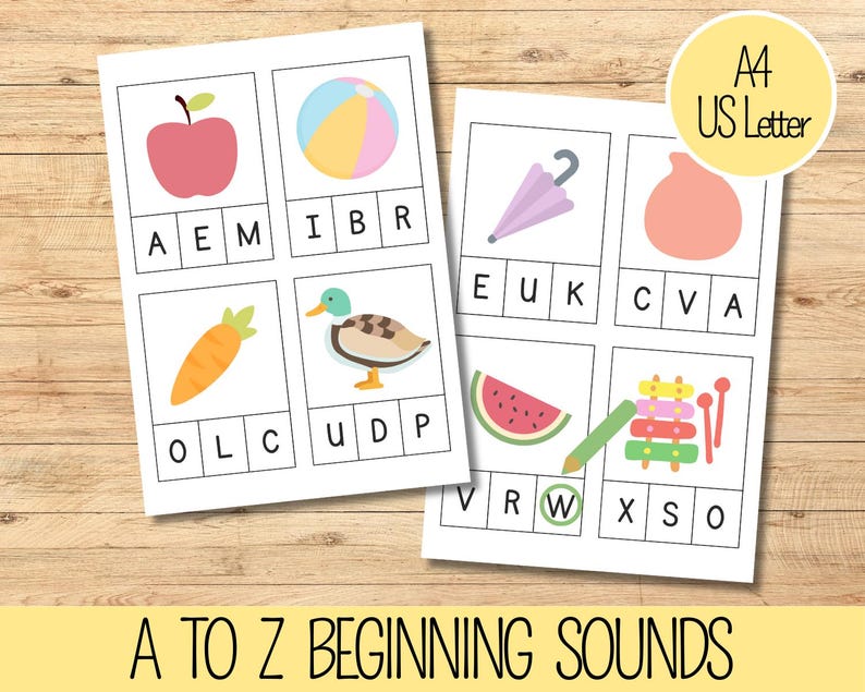 Alphabet Beginning Sounds Worksheets, Alphabet Letter Sounds Worksheet ...