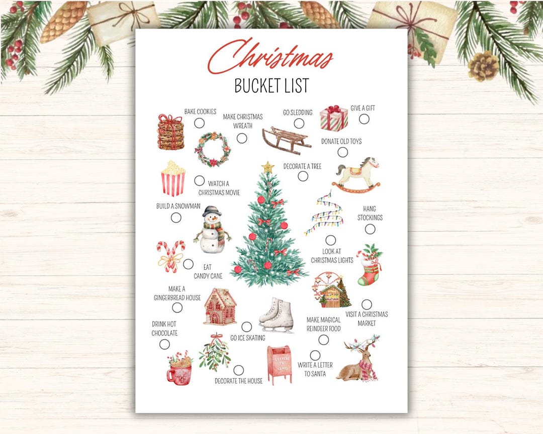 Christmas Bucket List, Christmas Activity List, Advent Activity ...