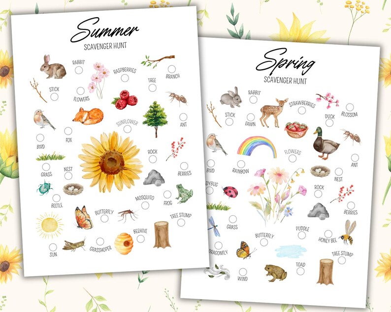 Nature Scavenger Hunt, Outdoor Treasure Hunt for Kids, Scavenger Hunt ...
