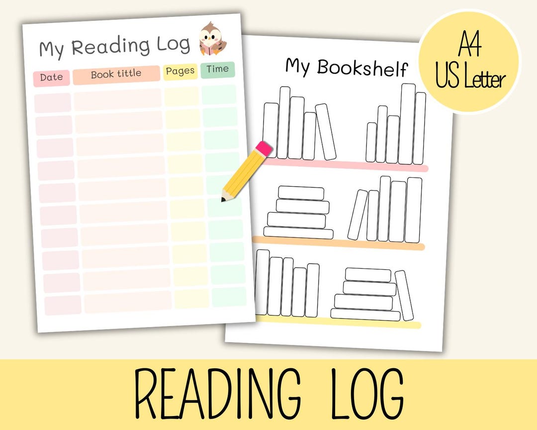 Reading Log for Kids, Book Tracker for Kids, Reading Challenge, Kids ...