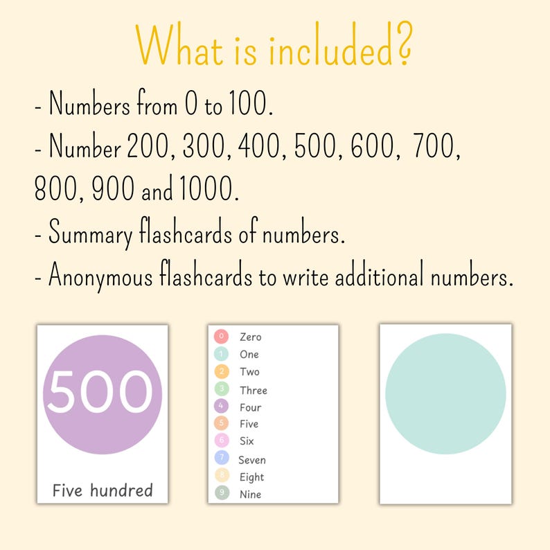 Numbers Flash Cards, Preschool Counting Flash Cards, Count and Clip ...