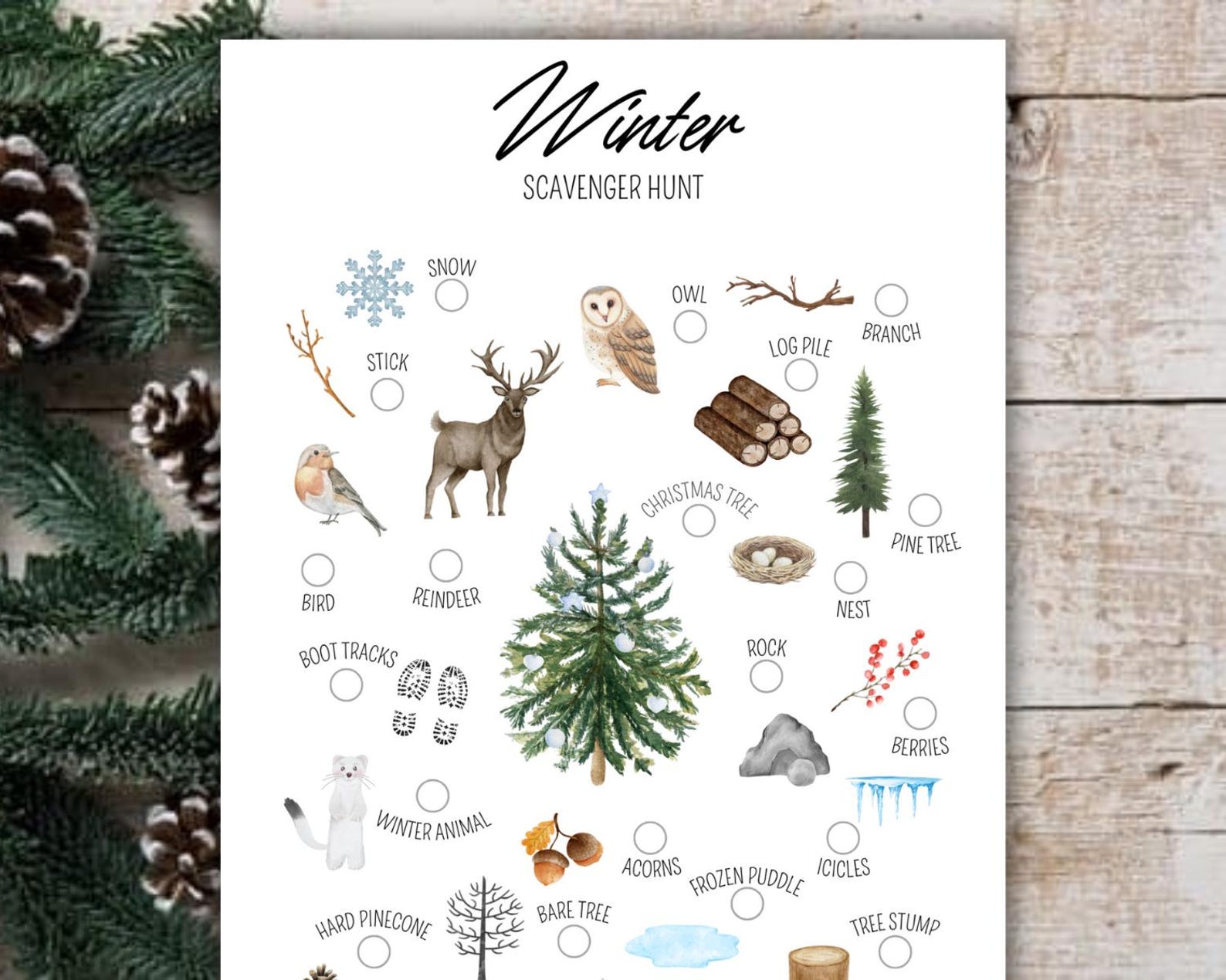 Winter Nature Scavenger Hunt, Winter Unit Study, Outdoor Treasure Hunt ...