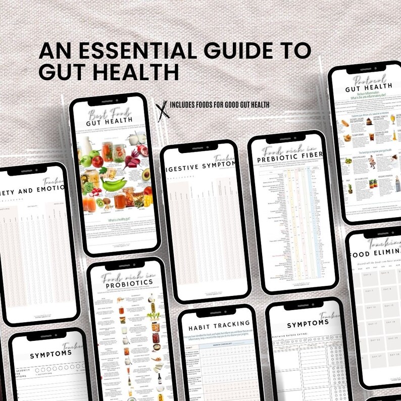 Gut Health Guide: Food List, Tracker, Anti-inflammatory Diet (printable ...