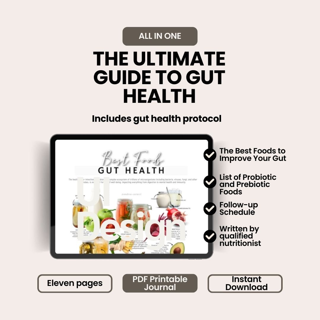 Gut Health Guide: Food List, Tracker, Anti-inflammatory Diet (printable ...