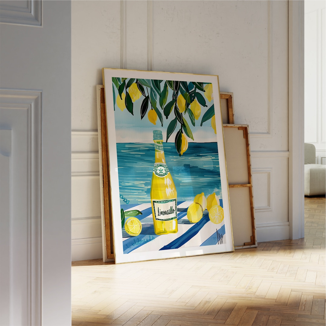 Limoncello Coastal Print: Italian Kitchen Decor (digital Download ...