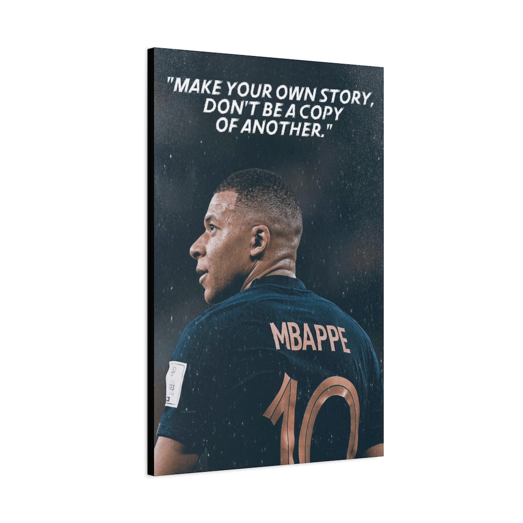 Kylian Mbappe Motivational Canvas Football Wall Art - Etsy