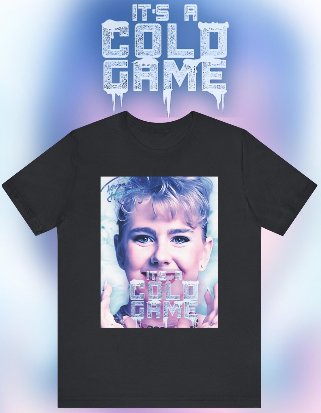 Tonya Harding 'ice Queen' Black Tee – 'it's a Cold Game' | Funny 1994 ...