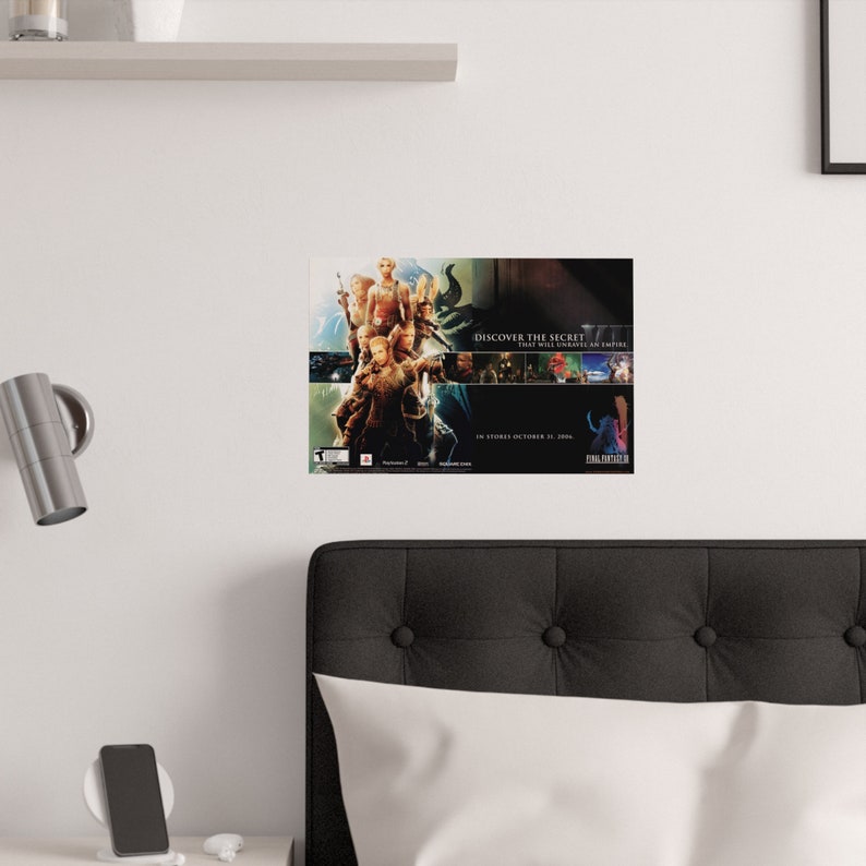 Final Fantasy XII Video Game Poster Ad 18x12, Old School Retro Gaming ...