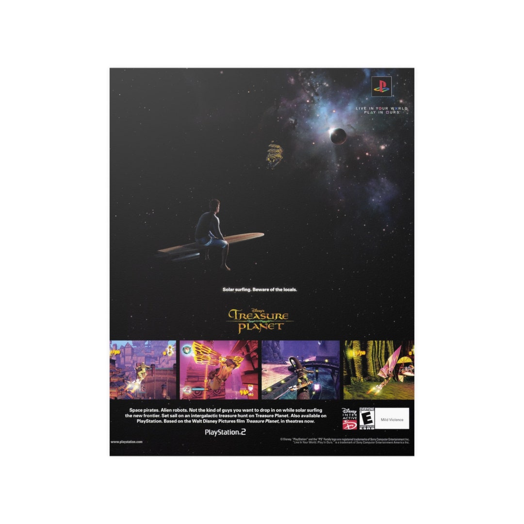 Treasure Planet PS2 Disney Video Game Poster Ad 11x14, Old School Retro ...