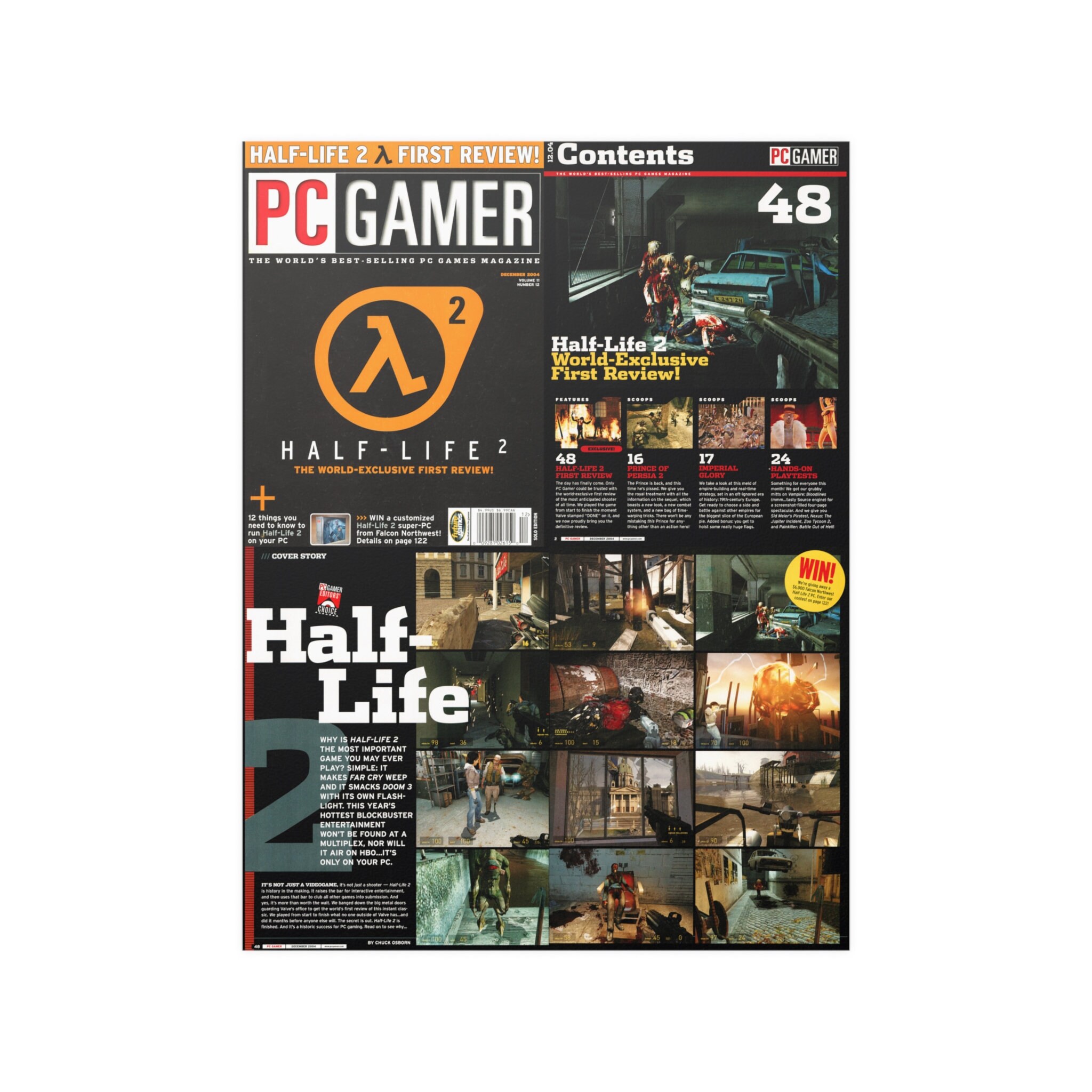 Half Life 2 Video Game Poster 18x24, Old School Retro Gaming Gift Art ...