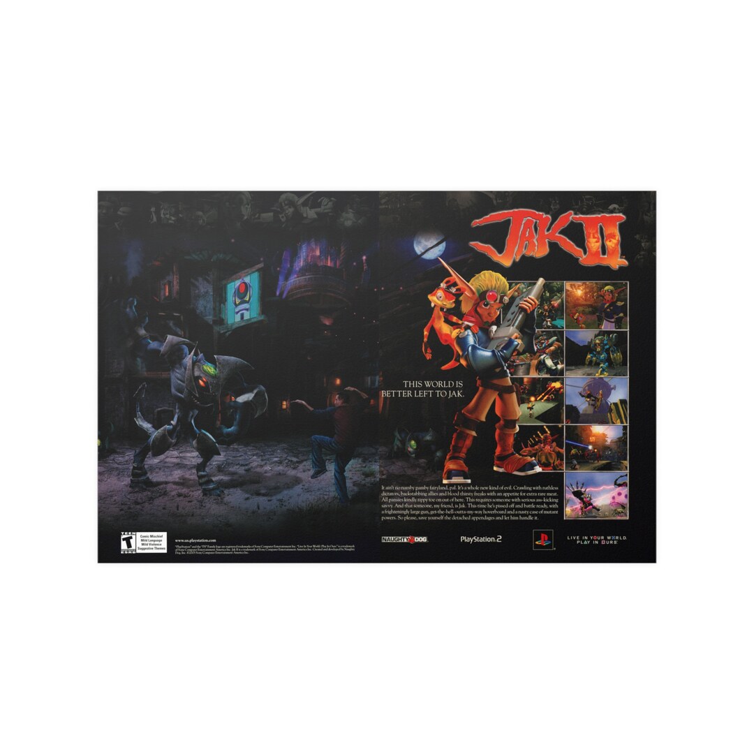 Jak II Video Game Poster Ad 18x12, Old School Retro Gaming Print - Etsy