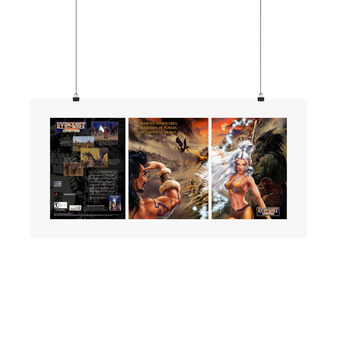 Everquest Online Adventures Video Game Poster 30x15, Old School Retro ...