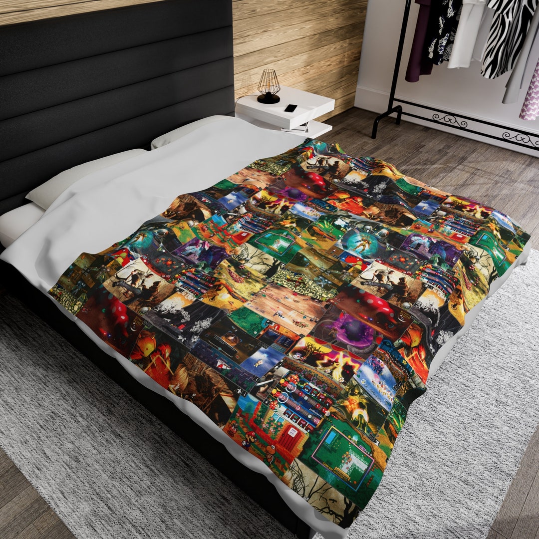 Retro Video Game Old School Gaming Plush Blanket - Etsy