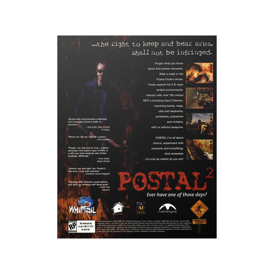 Postal Video Game Poster 11x14, Old School Retro Gamer Gift Ideas - Etsy