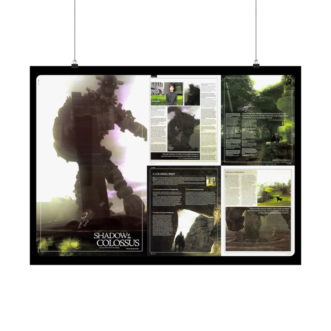 Shadow of the Colossus Video Game Poster 30x22 Old School - Etsy