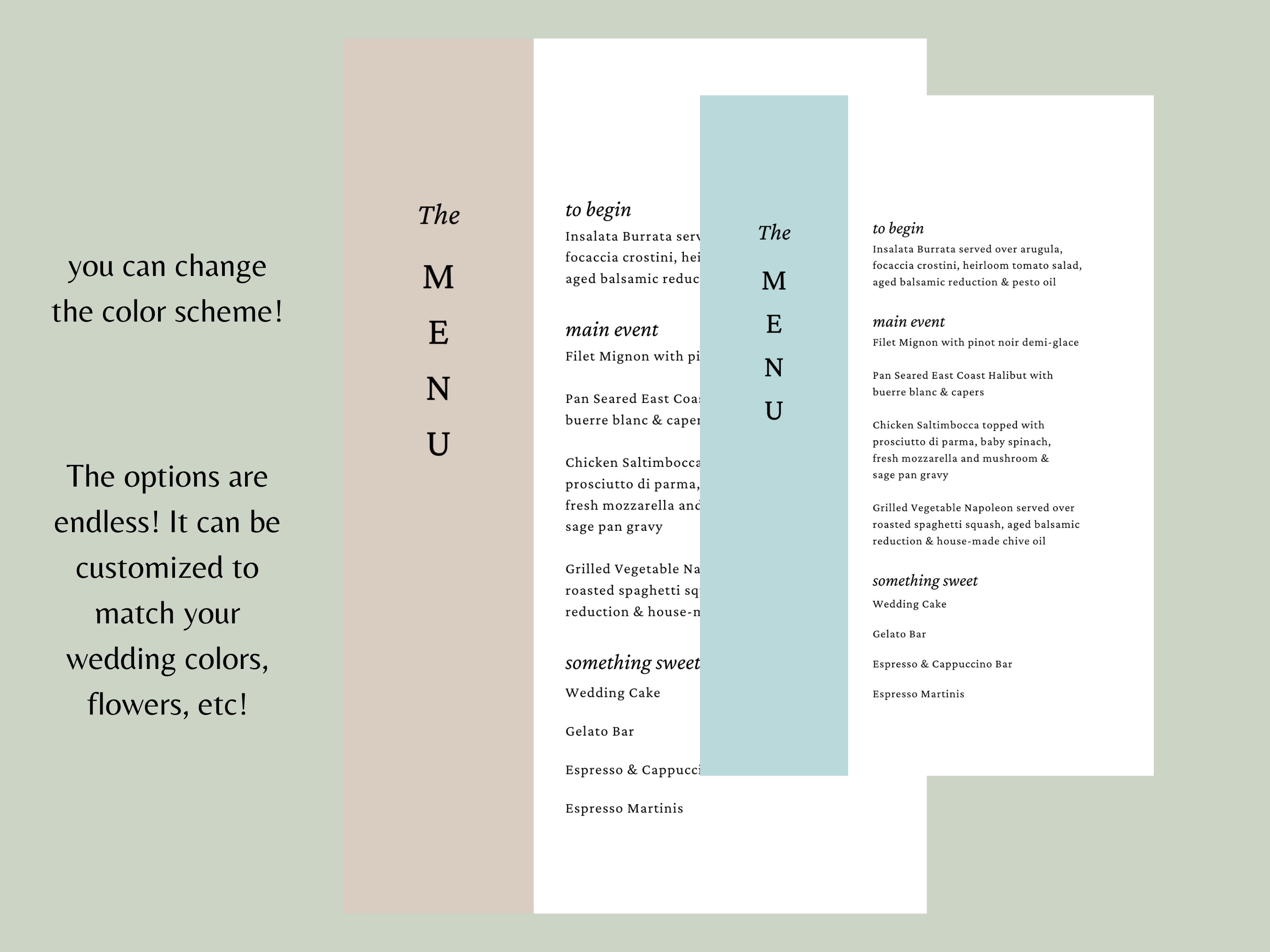 Formal Wedding Menu Template Black Tie Wedding Dinner Classic, Elegant ...