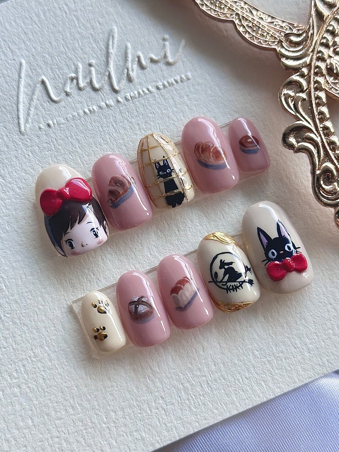 Kiki's Delivery Service / Studio Ghibli / Kawaii Nail / 1 Day Nail ...