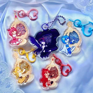 Madoka Magica Liquid Glitter Soul Gem Keychains - Etsy