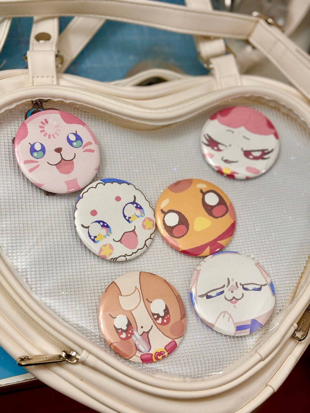 Precure Fairy Goober Pins Kururun, Milk, Tsubasa, Fuwa, Yuki and Kogumi ...