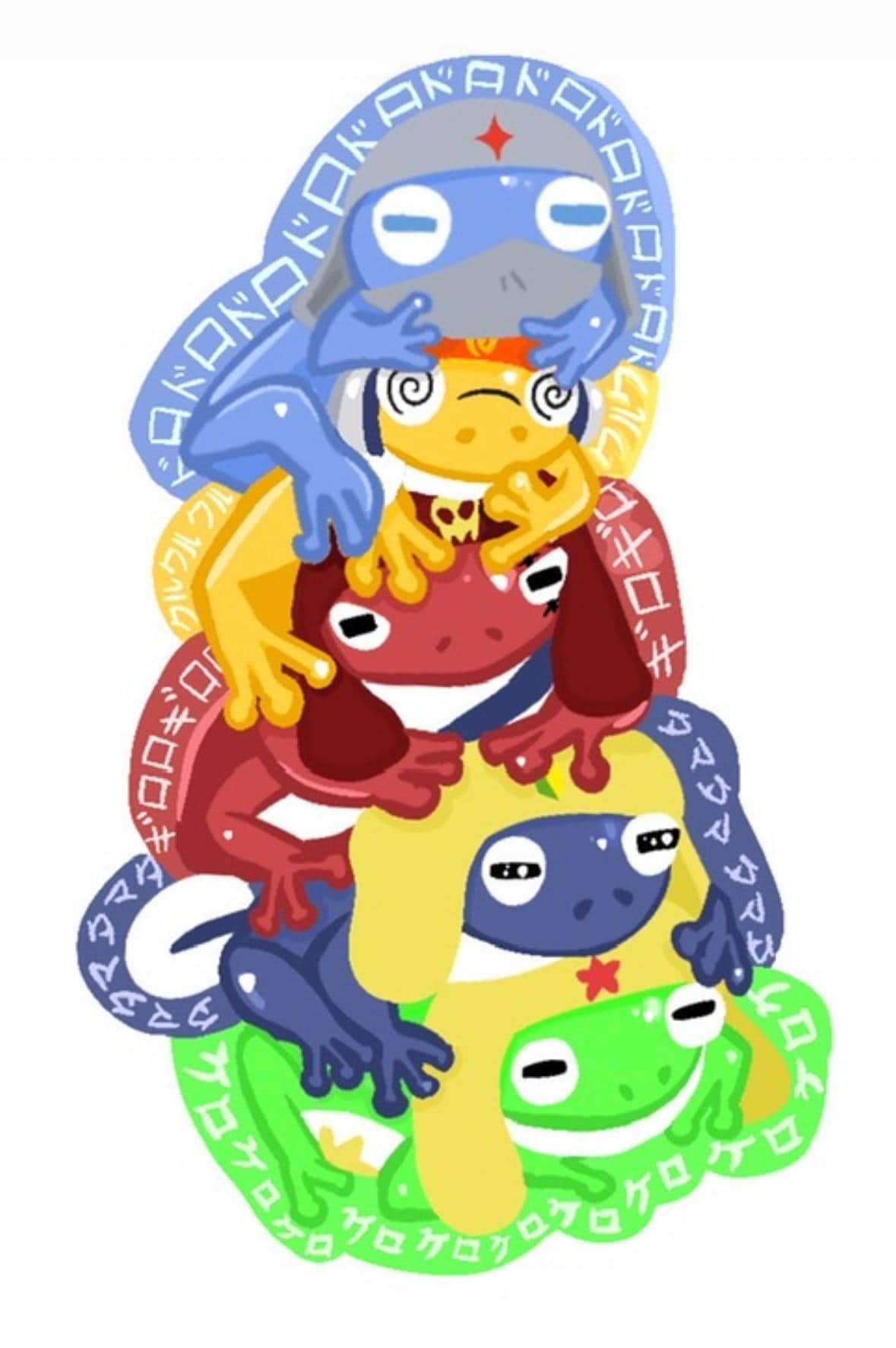 Sgt Frog Platoon Stack Sticker - Etsy