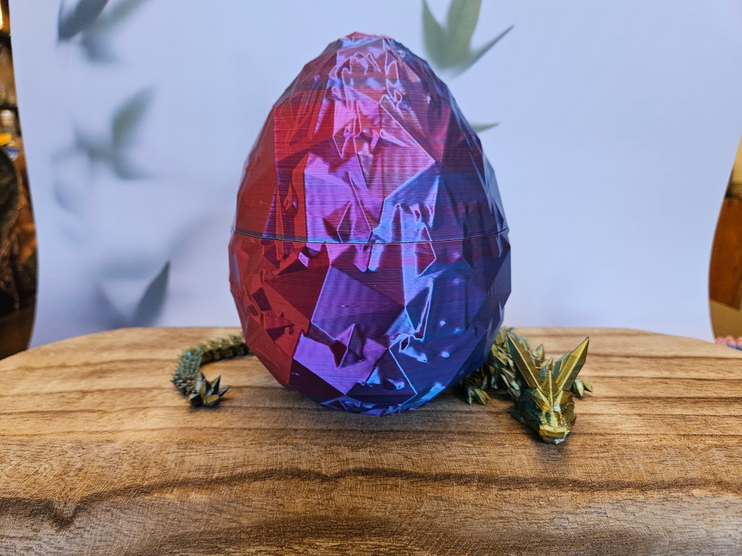 Articulated 3D Printed Flexi Dragon With Dragon Egg - Etsy