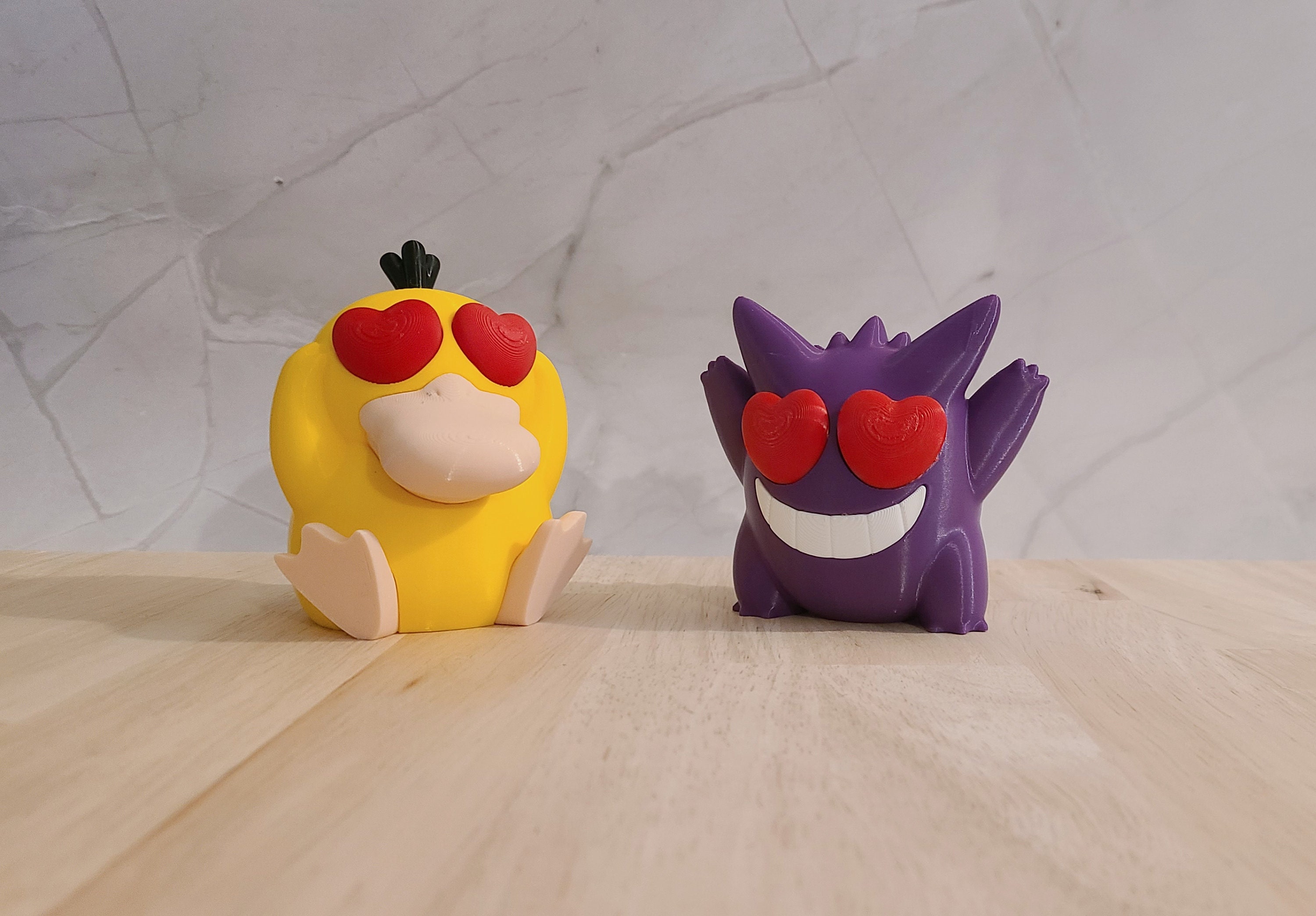 Valentine Pokemon Love Heart Eyes Gengar Psyduck 3D Printed - Etsy