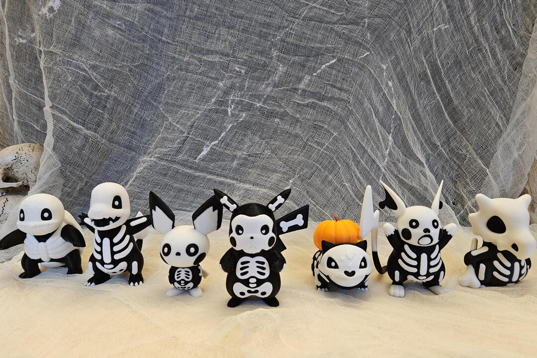 Halloween Pokémon | Skeleton Pokémon | 3D Printed Pokémon Halloween ...