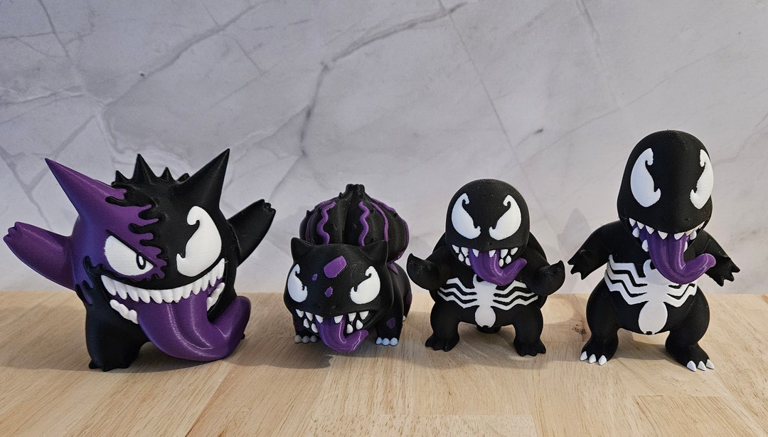 Venom Pokemon 3D Printed | Gengar Charmander Squirtle Bulbasaur - Etsy