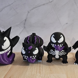 Venom Pokemon 3D Printed | Gengar Charmander Squirtle Bulbasaur - Etsy