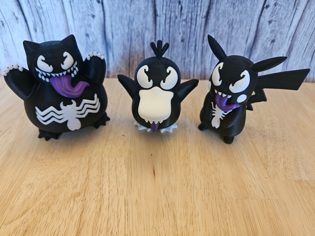 Venom Pokemon 3D Printed Pikachu Snorlax Psyduck - Etsy