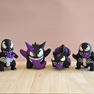 Venom Pokemon 3D Printed | Gengar Charmander Squirtle Bulbasaur - Etsy