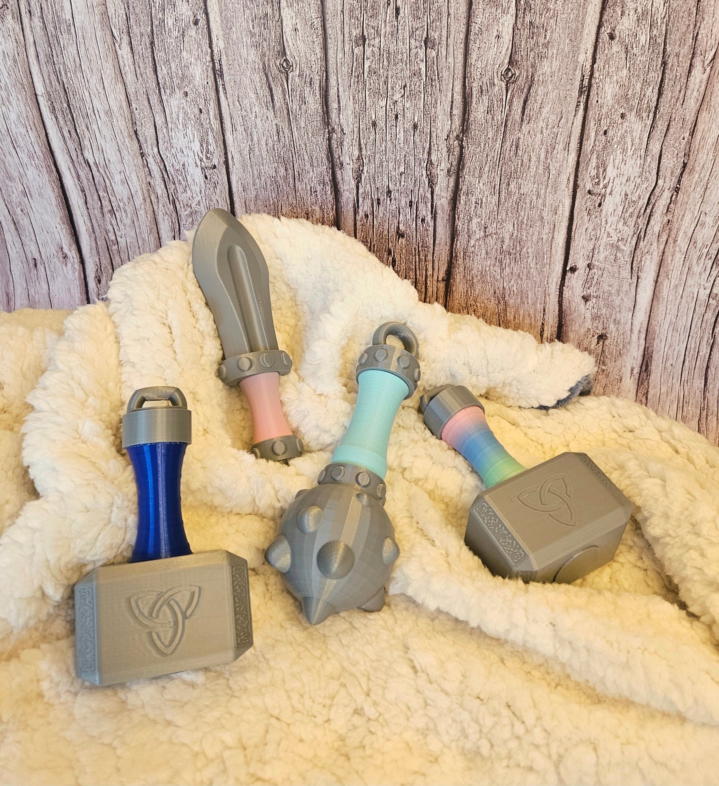 Baby's First Sword Thor Hammer Mace Rattle Toy - Etsy