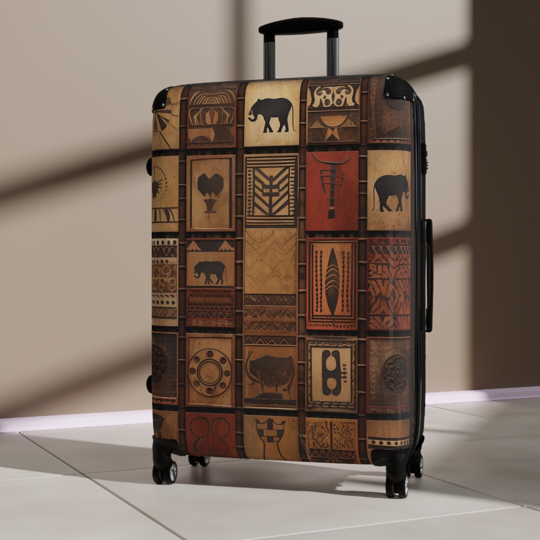 Unique Vintage-inspired Suitcase: Wooden Cabinet Aesthetics - Etsy