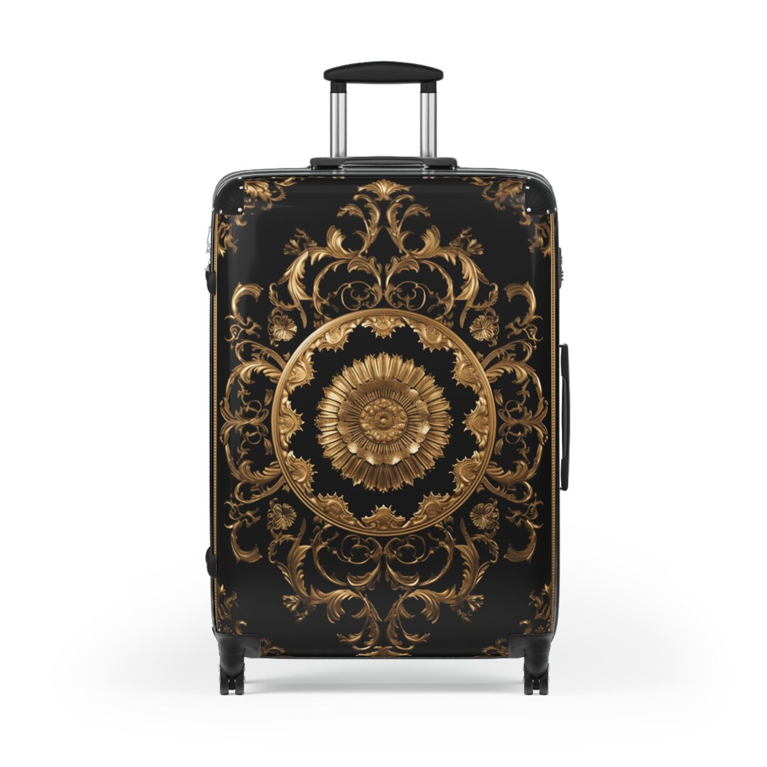 Luxury Black and Gold Fashion Inspired Statement Suitcase for - Etsy
