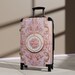 Hard Shell Blush Pink and Gold Vintage Baroque Suitcase Large Lockable ...