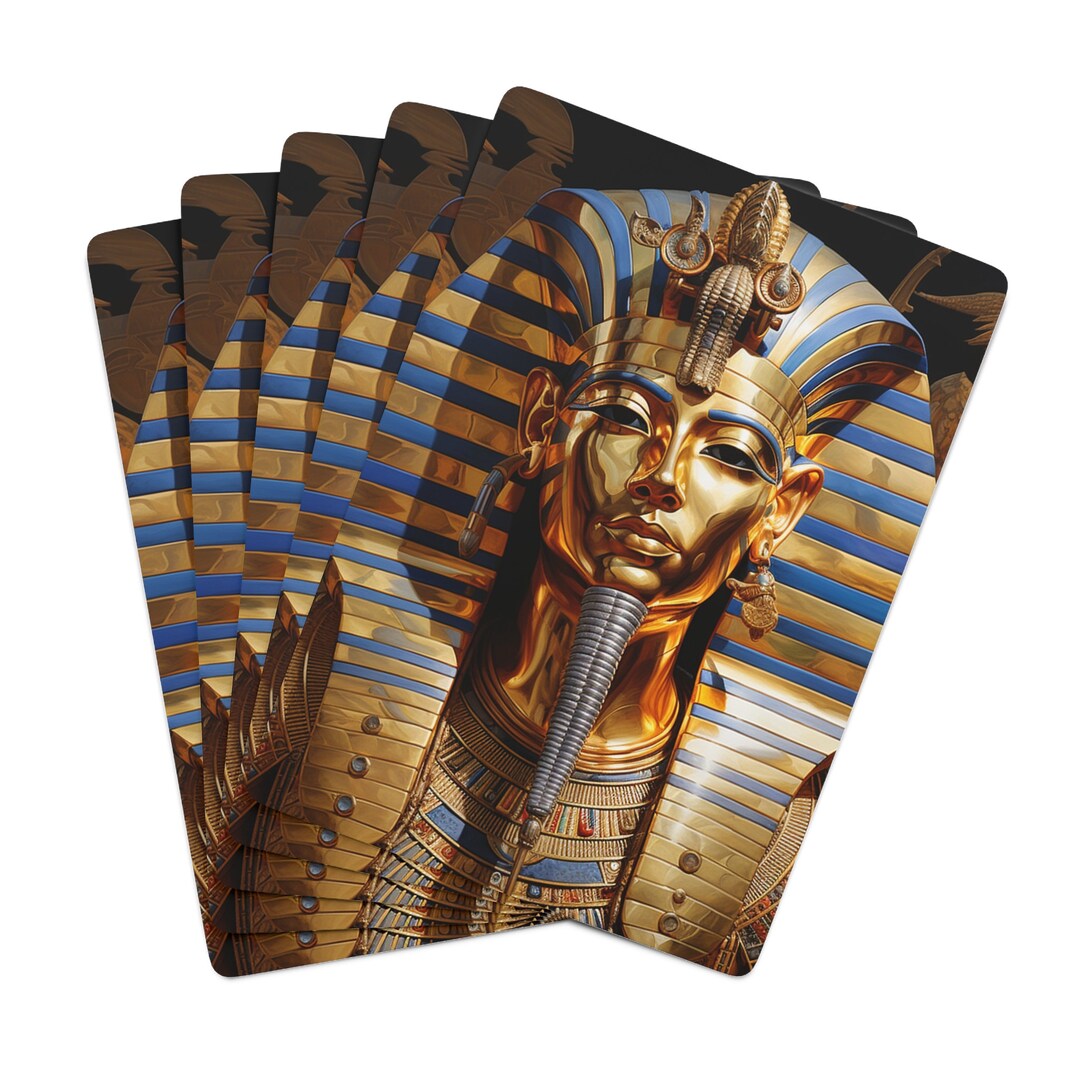 Egyptian Pharaoh Tutankhamun Inspired Custom Poker Cards - Etsy