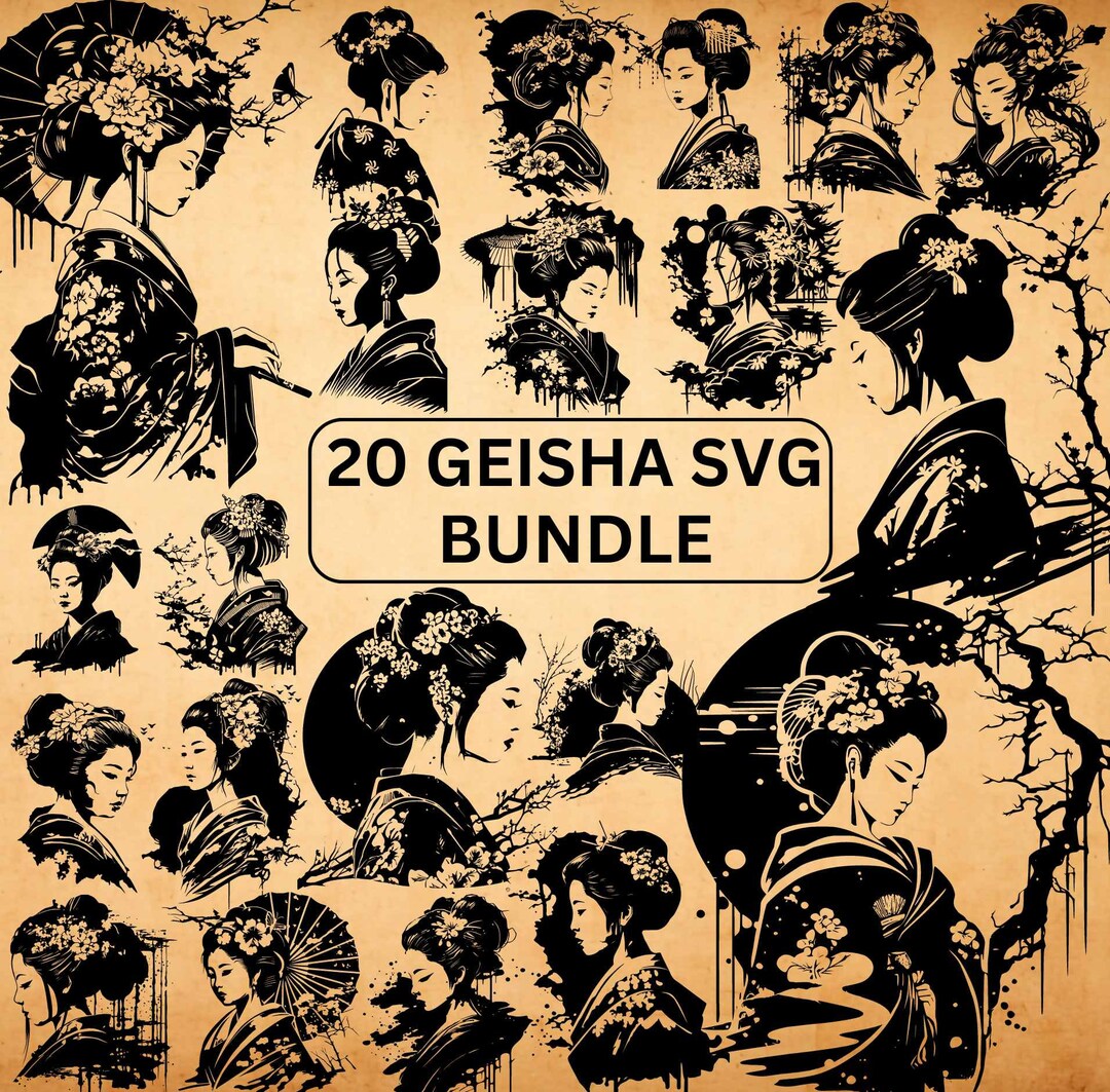 Geisha Svg, Geisha Svg Bundle, Geisha Cut File, Japanese Geisha Svg ...