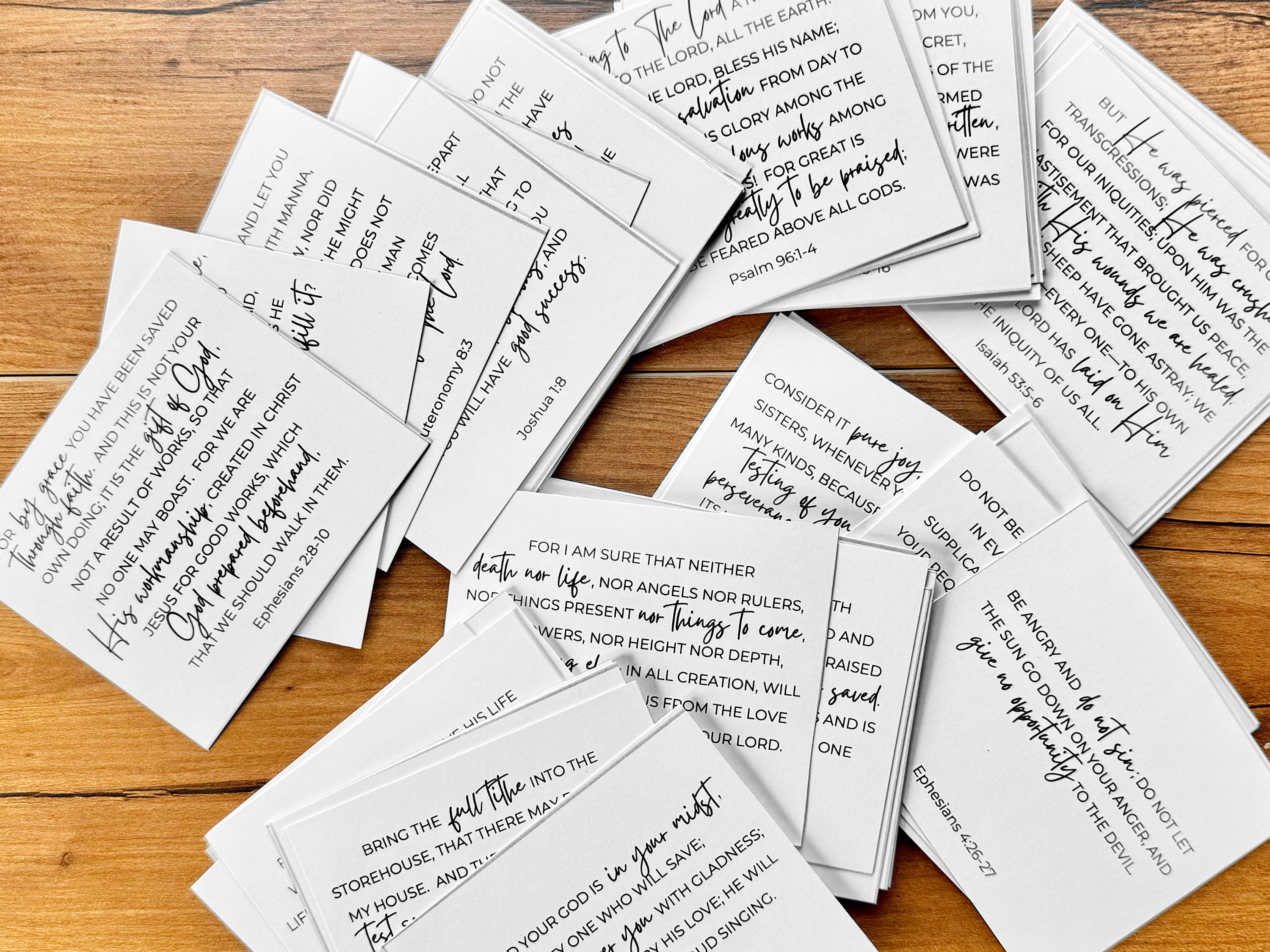 60 Encouraging Bible Verse Cards Printable Scripture Memory Mini ...