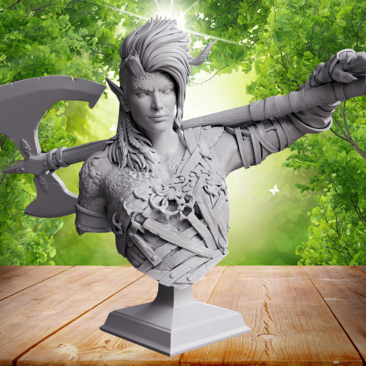 Karlach From Baldur's Gate BG3 - Miniature, Bust, Figure - 16k High Res ...