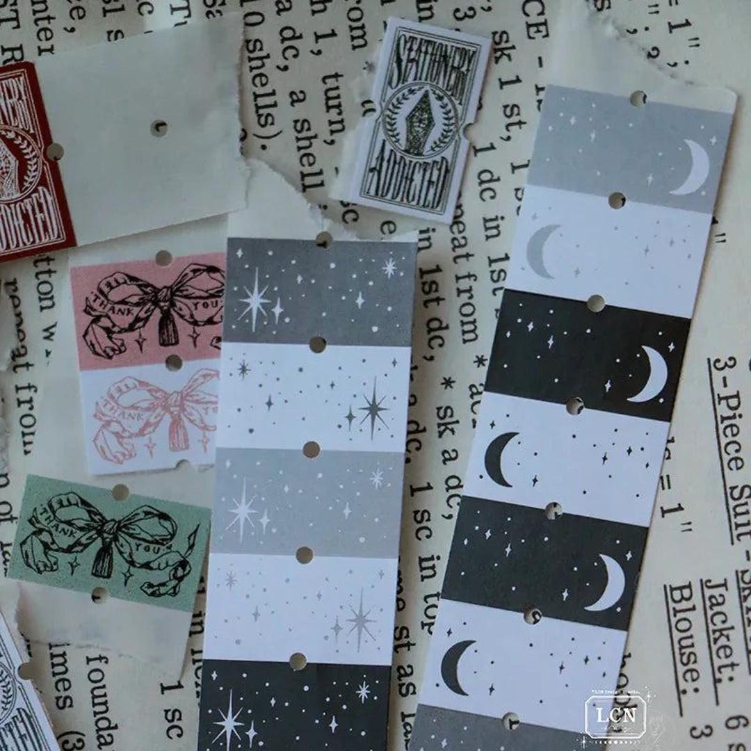 MOON & STARS Sticker Roll by LCN | Celestial, Washi Tape, Planners ...