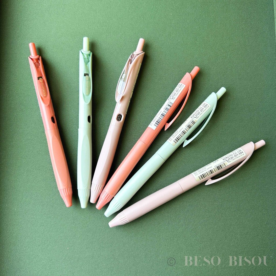 Kokuyo ME Gel Pen 0.5mm Taupe Rose, Fragile Mint, Canyon Clay Japanese ...