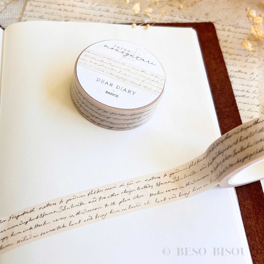 Vintage Letter Handwriting Washi Tape for Planners and Journals Diary ...