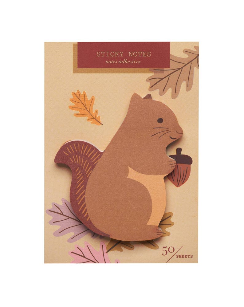 SQUIRREL STICKY NOTES | Die-cut, to Do, Memo, Reminder, Animals ...