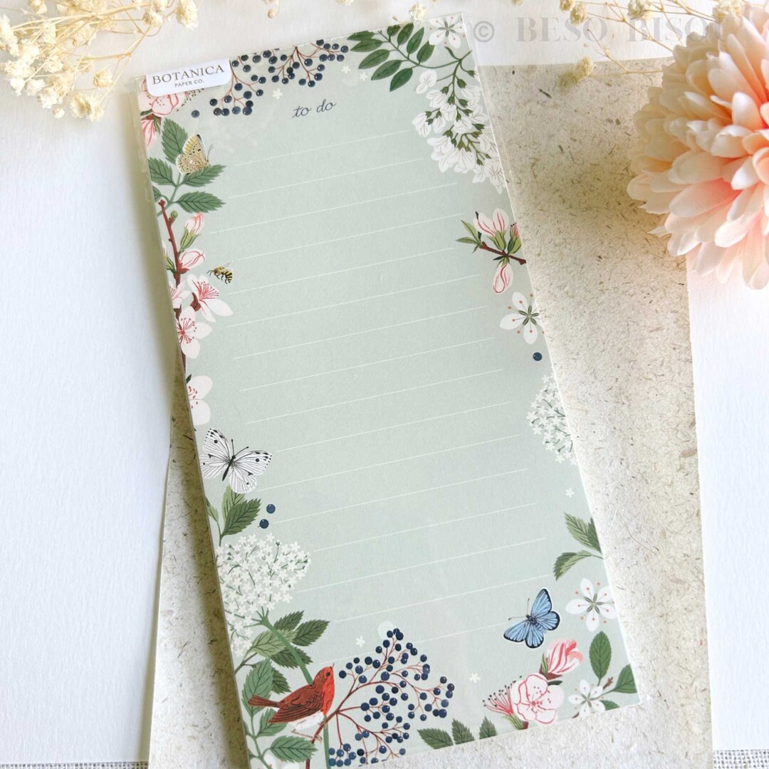 Lovely Garden Botanical to Do Notepad | Nature Plant Lover, Flowers ...