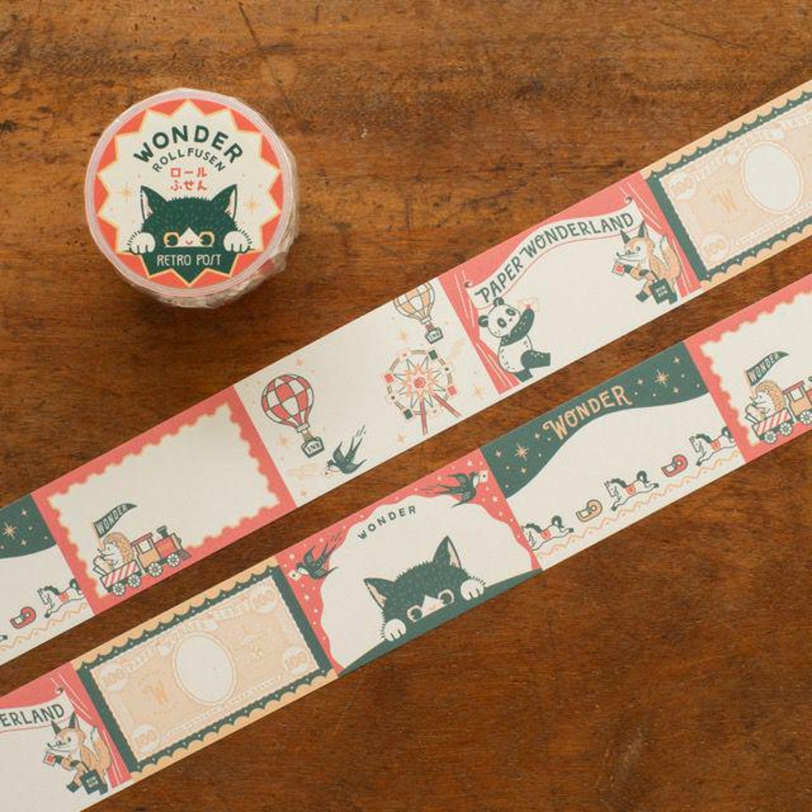 WONDER RETRO MAIL Sticky Notes Roll | Circus, Cats, Vintage, Memo ...