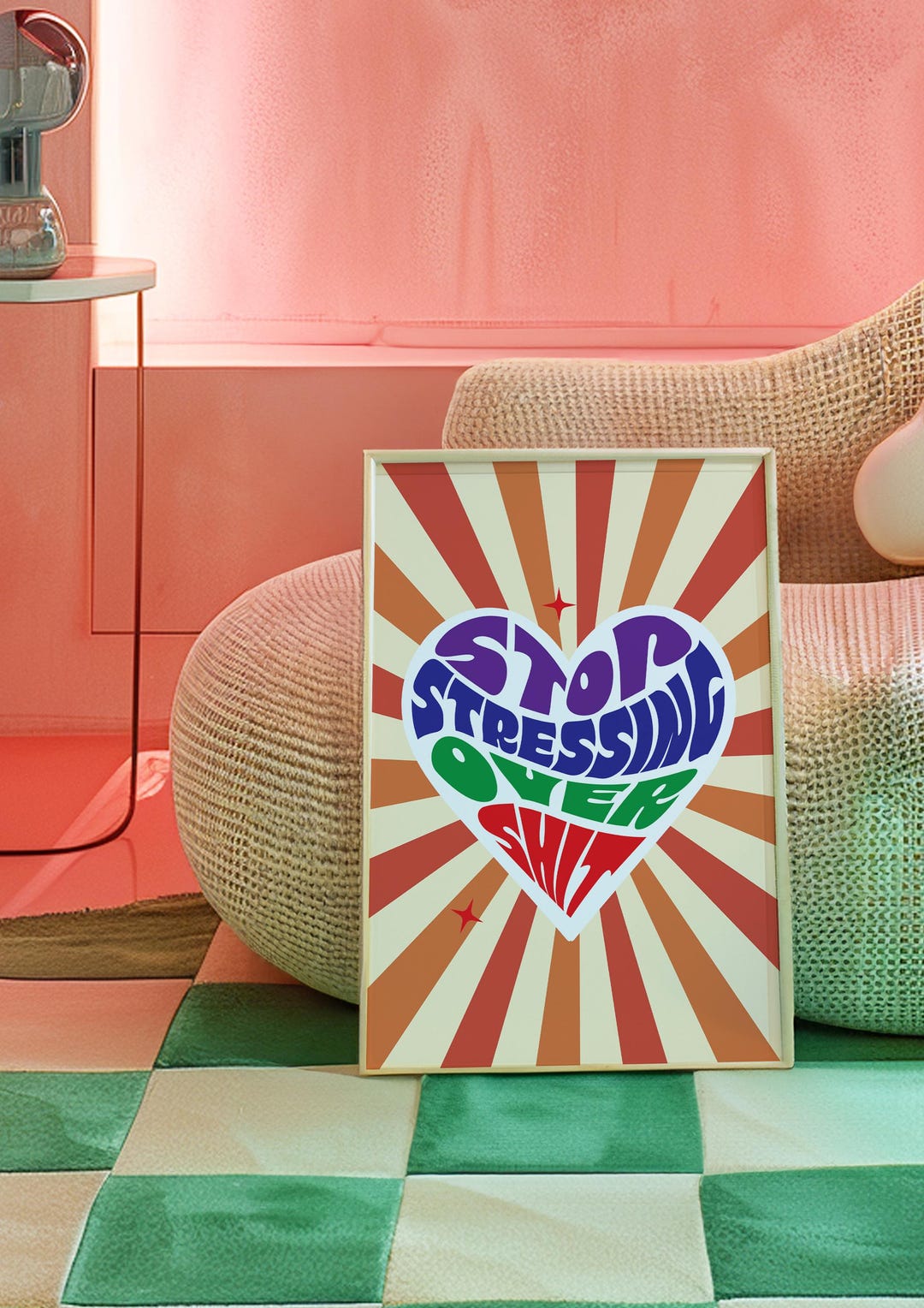 Stop Stressing Over Shit Poster Wall Art Quirky Quote & Motivation ...