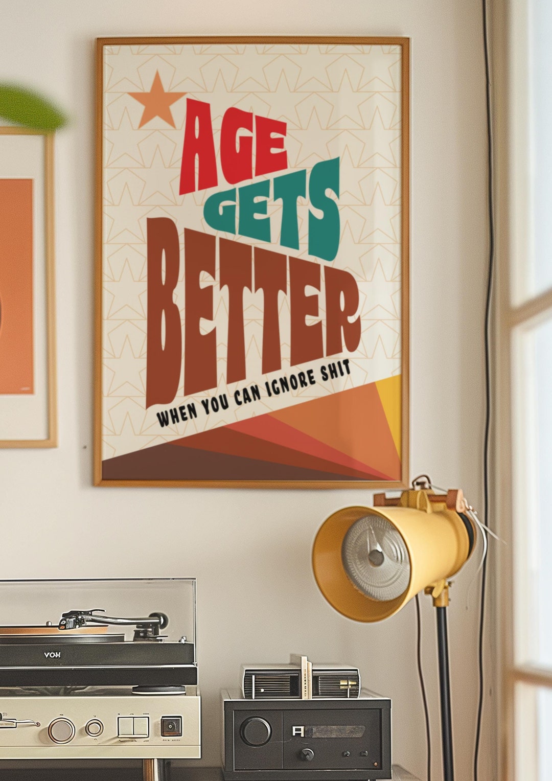 Age Gets Better Poster Wall Art Quirky Quote & Motivation Print Cute ...