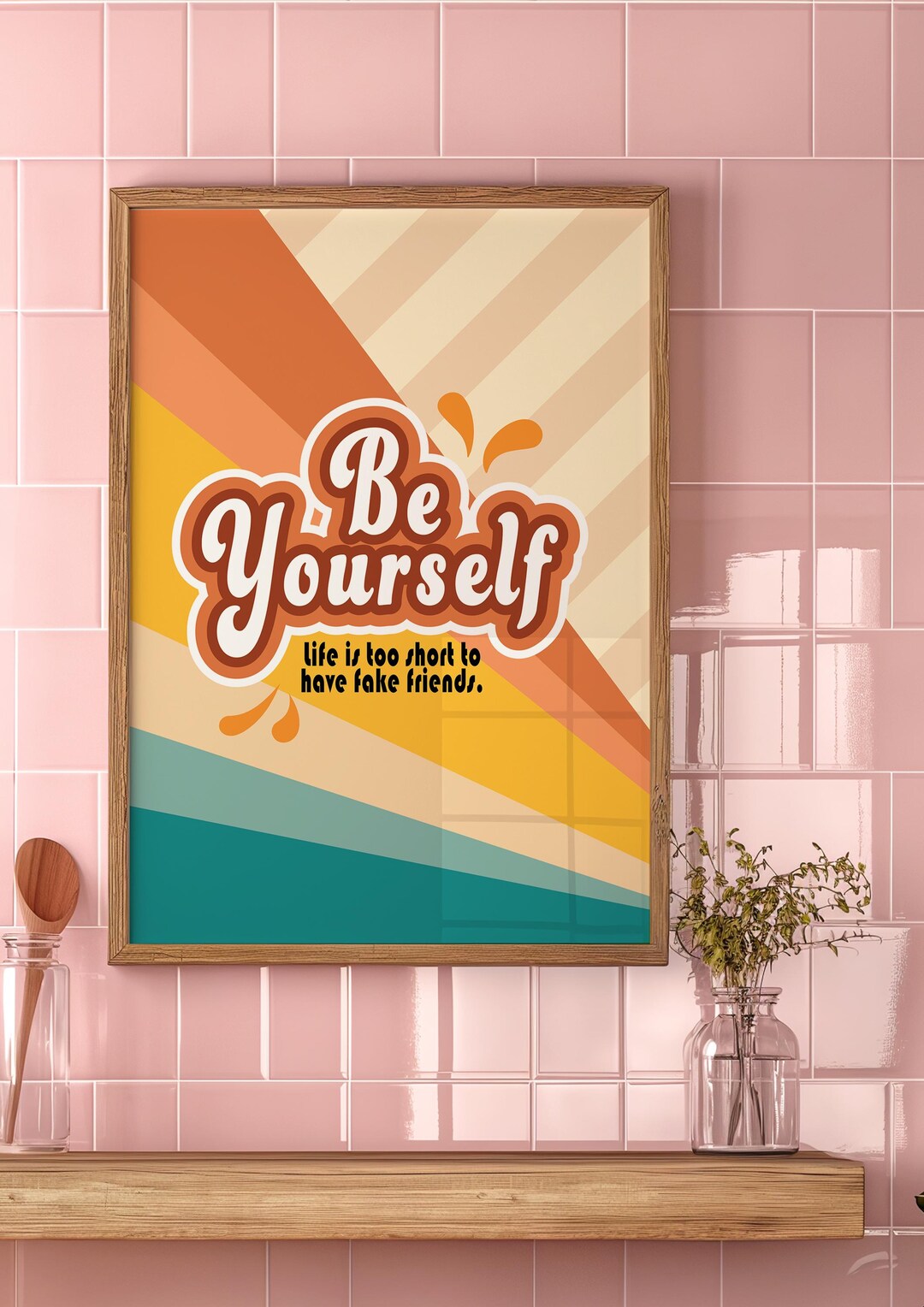 Be Yourself Poster – Quirky Motivational Wall Art for Home, Office and ...